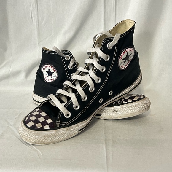 Converse | Shoes | Converse Black And White Checkered Hightops Unisex ...